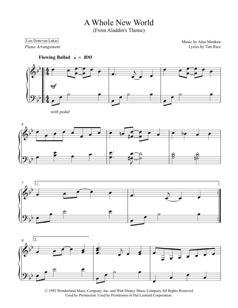 A Whole New World – Intermediate | Lisa Donovan Lukas